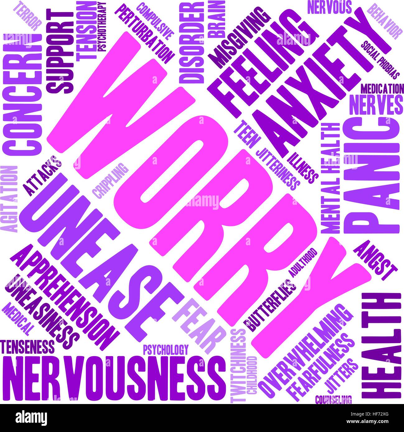 Worry word cloud on a white background Stock Vector Image & Art - Alamy