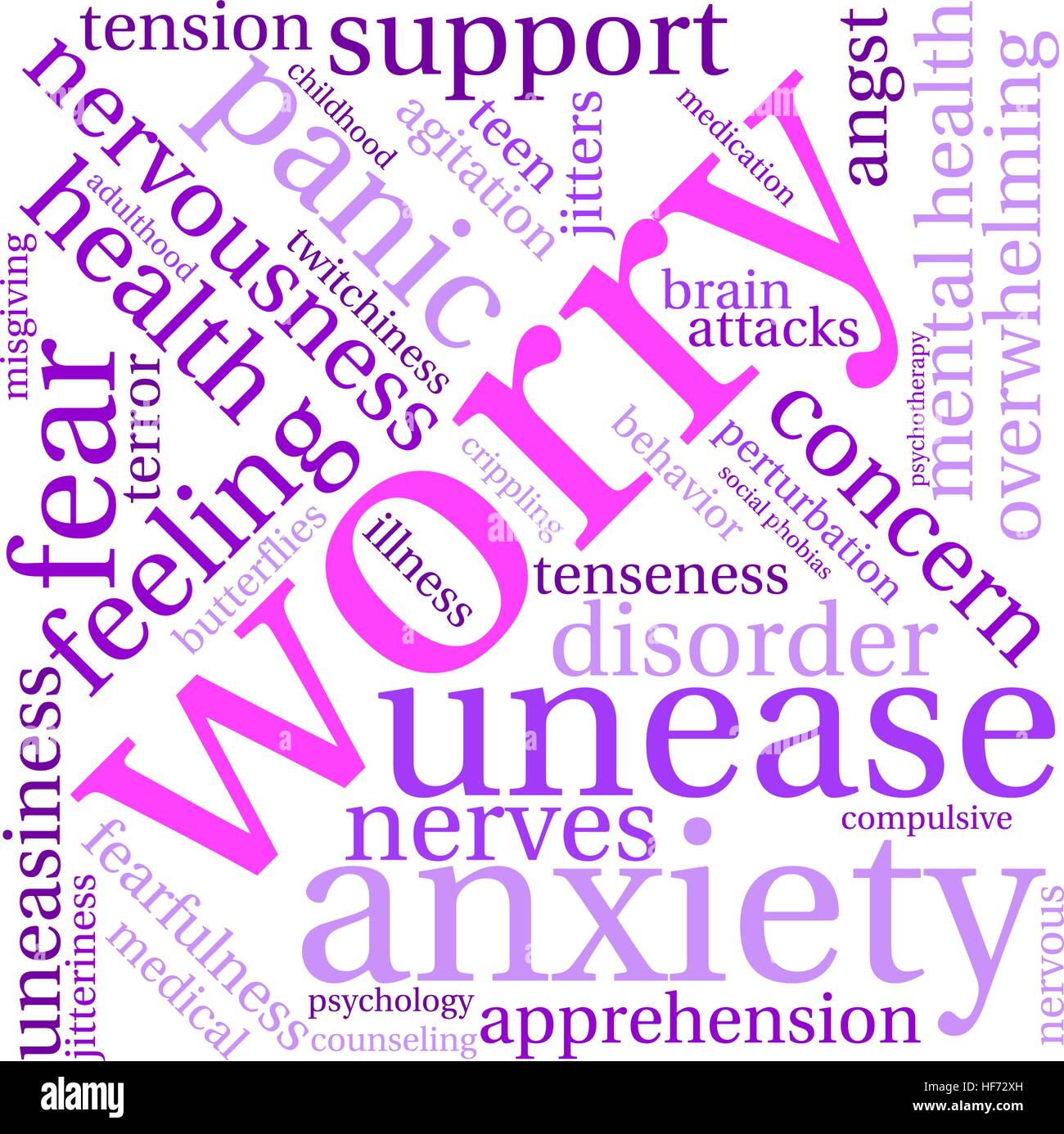 Worry word cloud on a white background Stock Vector Image & Art - Alamy