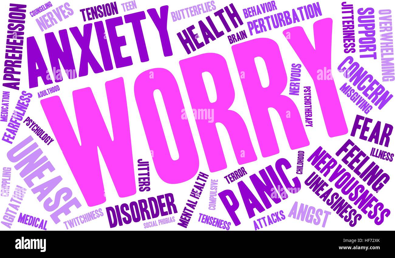 Worry word cloud on a white background Stock Vector Image & Art - Alamy