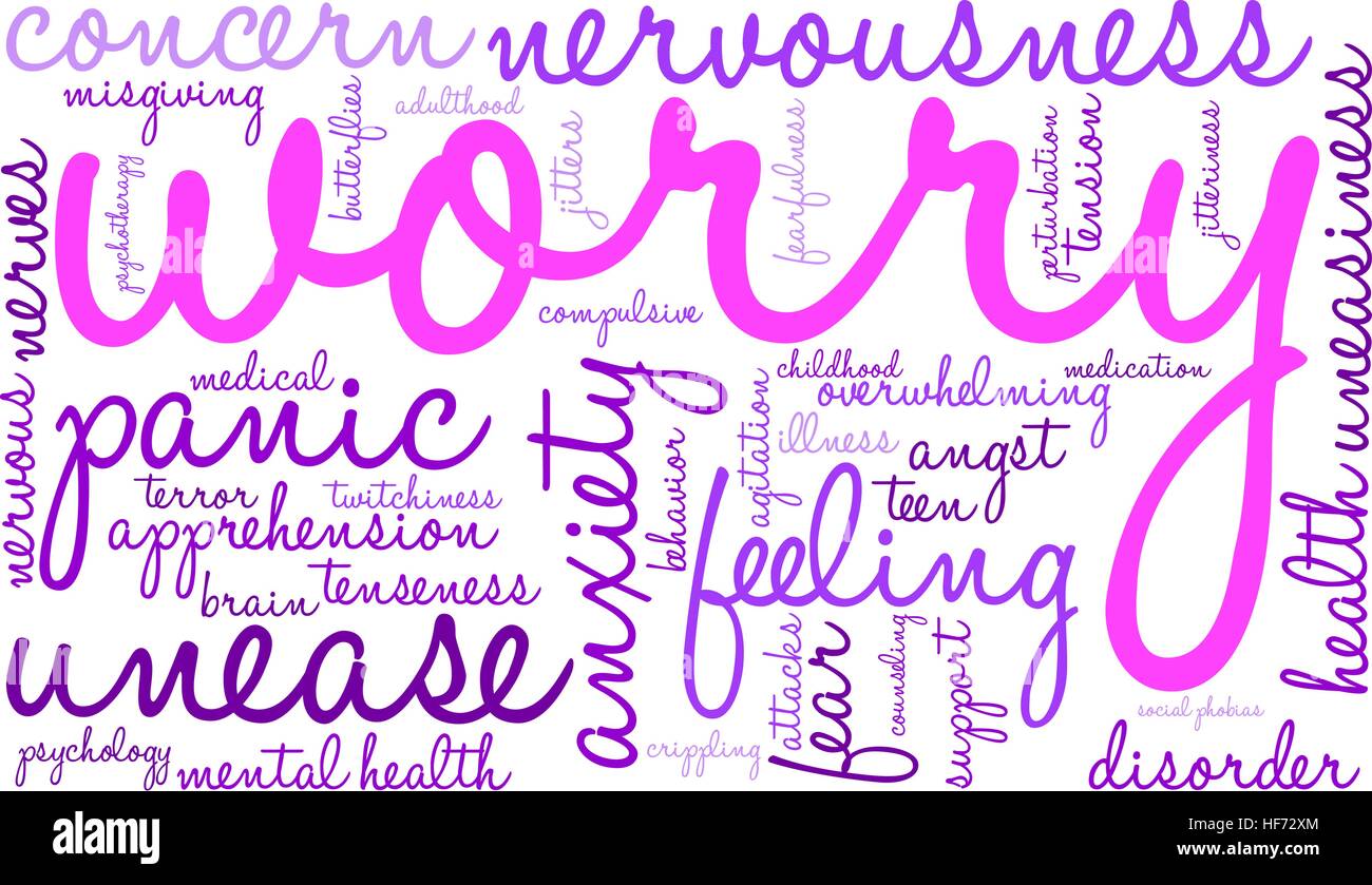 Worry word cloud on a white background Stock Vector Image & Art - Alamy