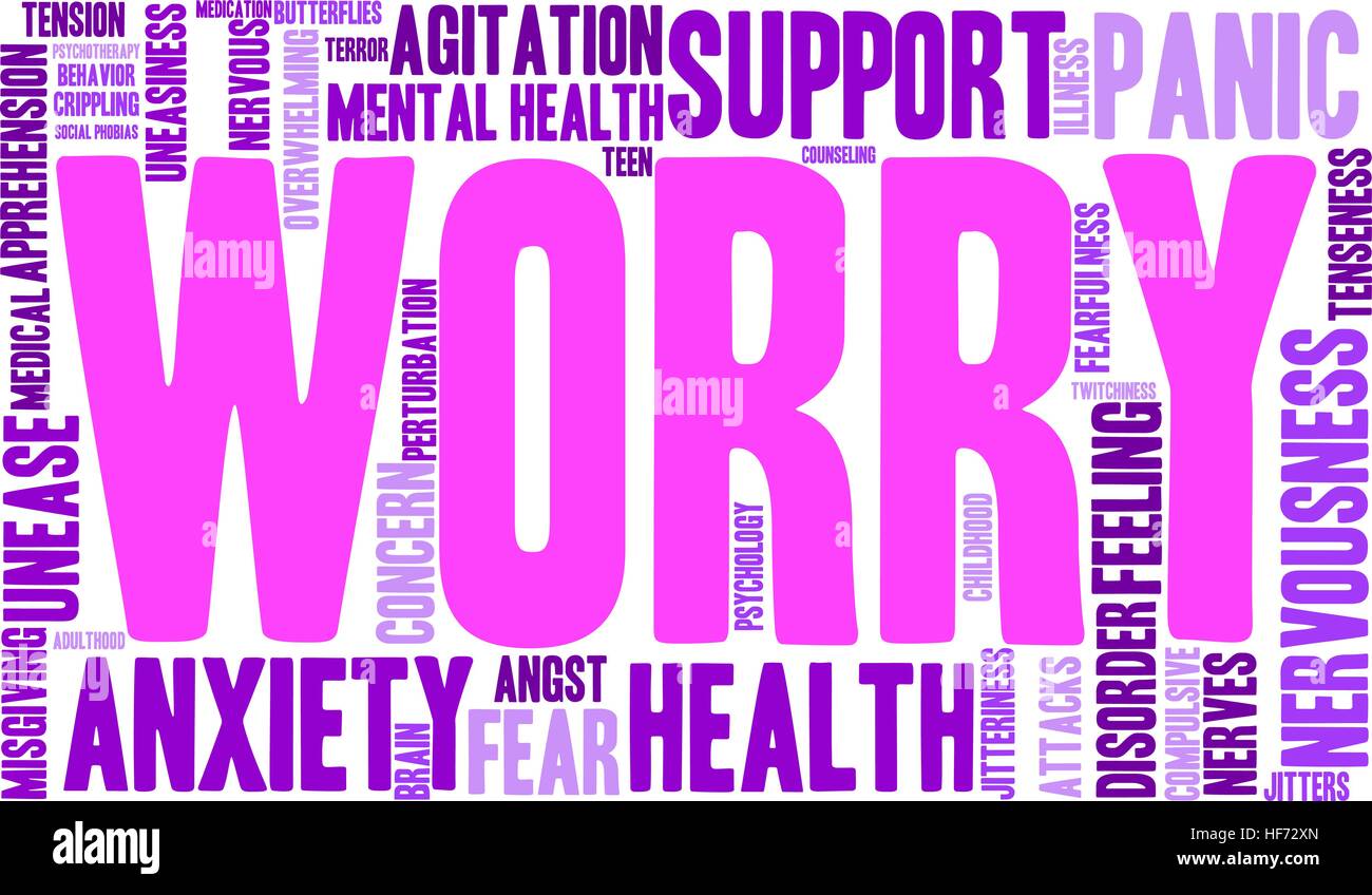 Worry word cloud on a white background Stock Vector Image & Art - Alamy