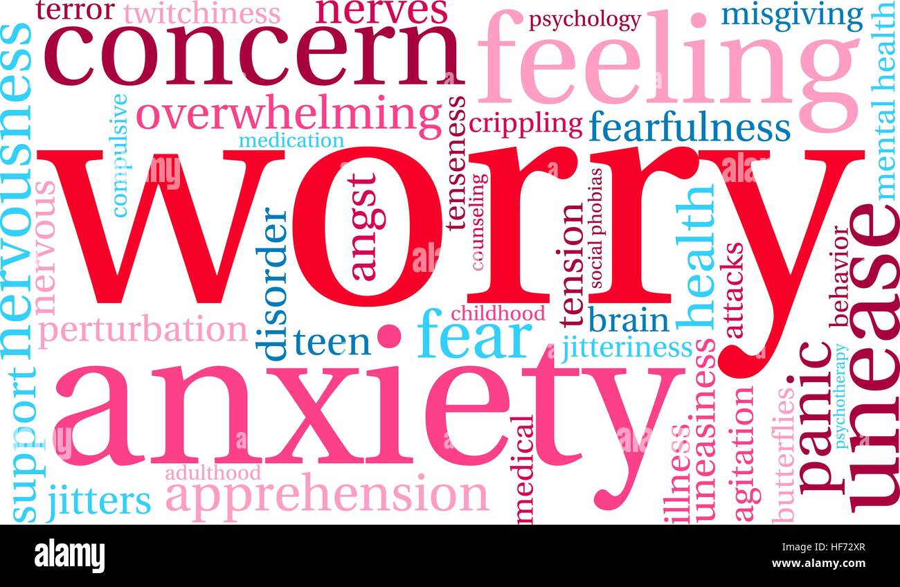 Worry word cloud on a white background Stock Vector Image & Art - Alamy