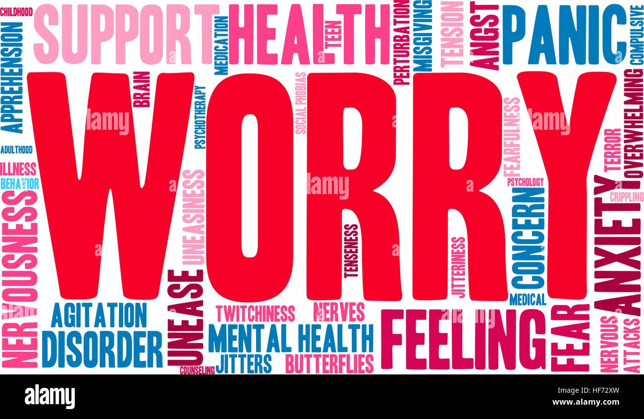 Worry word cloud on a white background Stock Vector Image & Art - Alamy