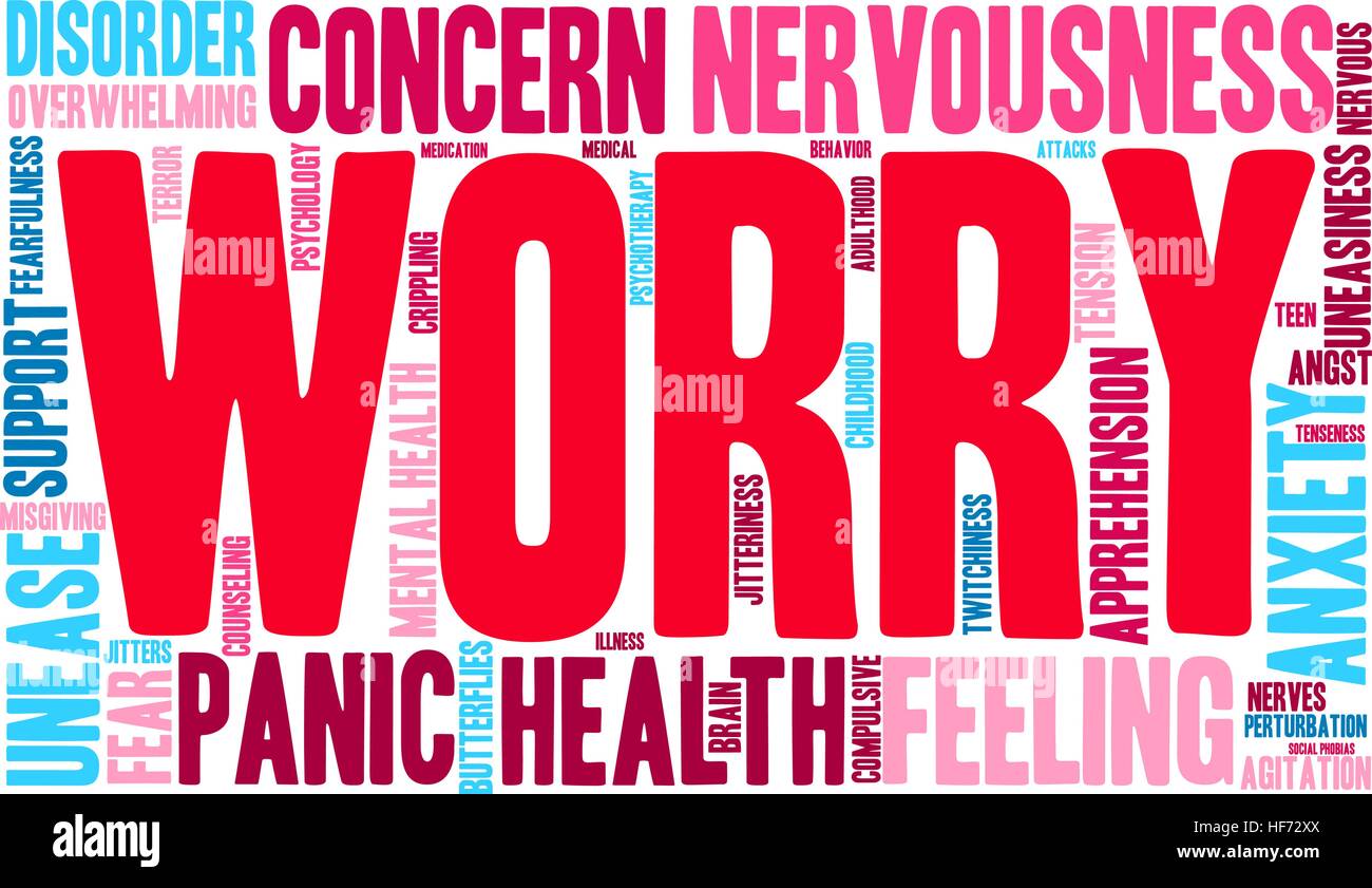 Worry word cloud on a white background Stock Vector Image & Art - Alamy
