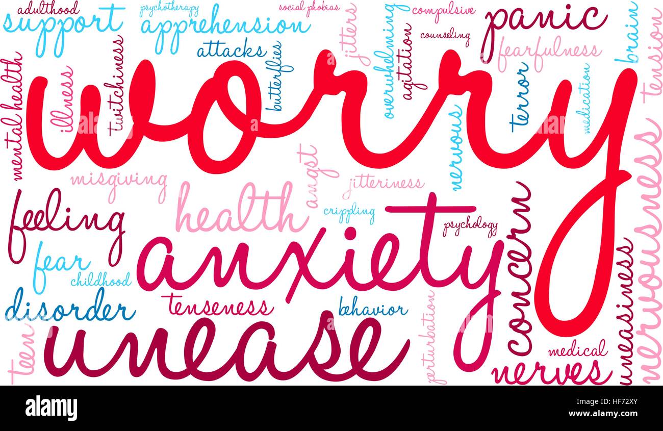 Worry word cloud on a white background Stock Vector Image & Art - Alamy