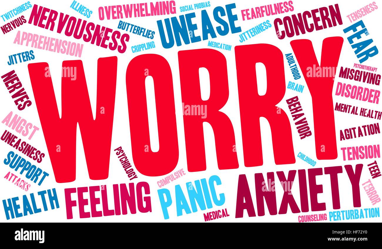 Worry word cloud on a white background Stock Vector Image & Art - Alamy