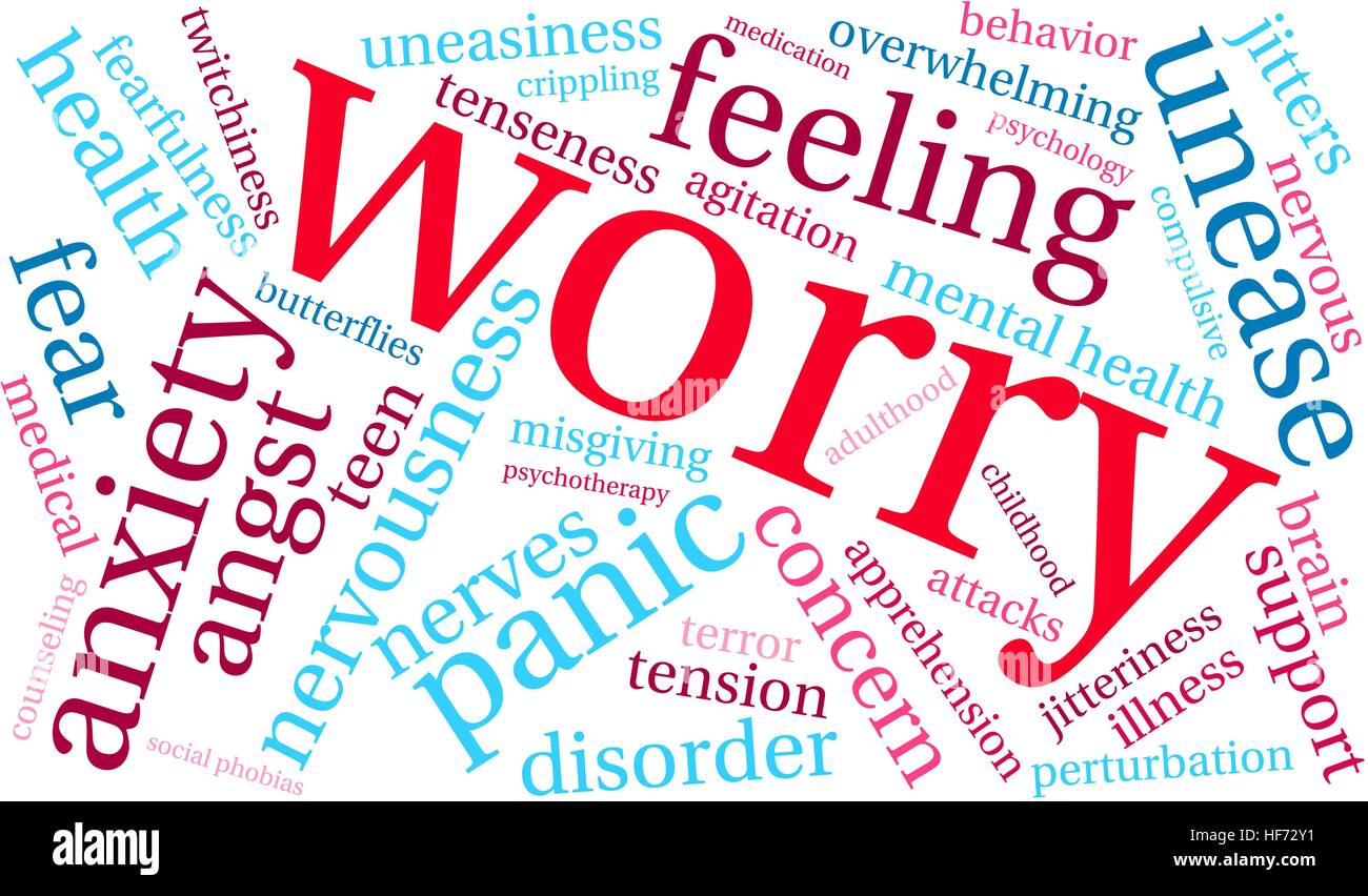 Worry word cloud on a white background Stock Vector Image & Art - Alamy
