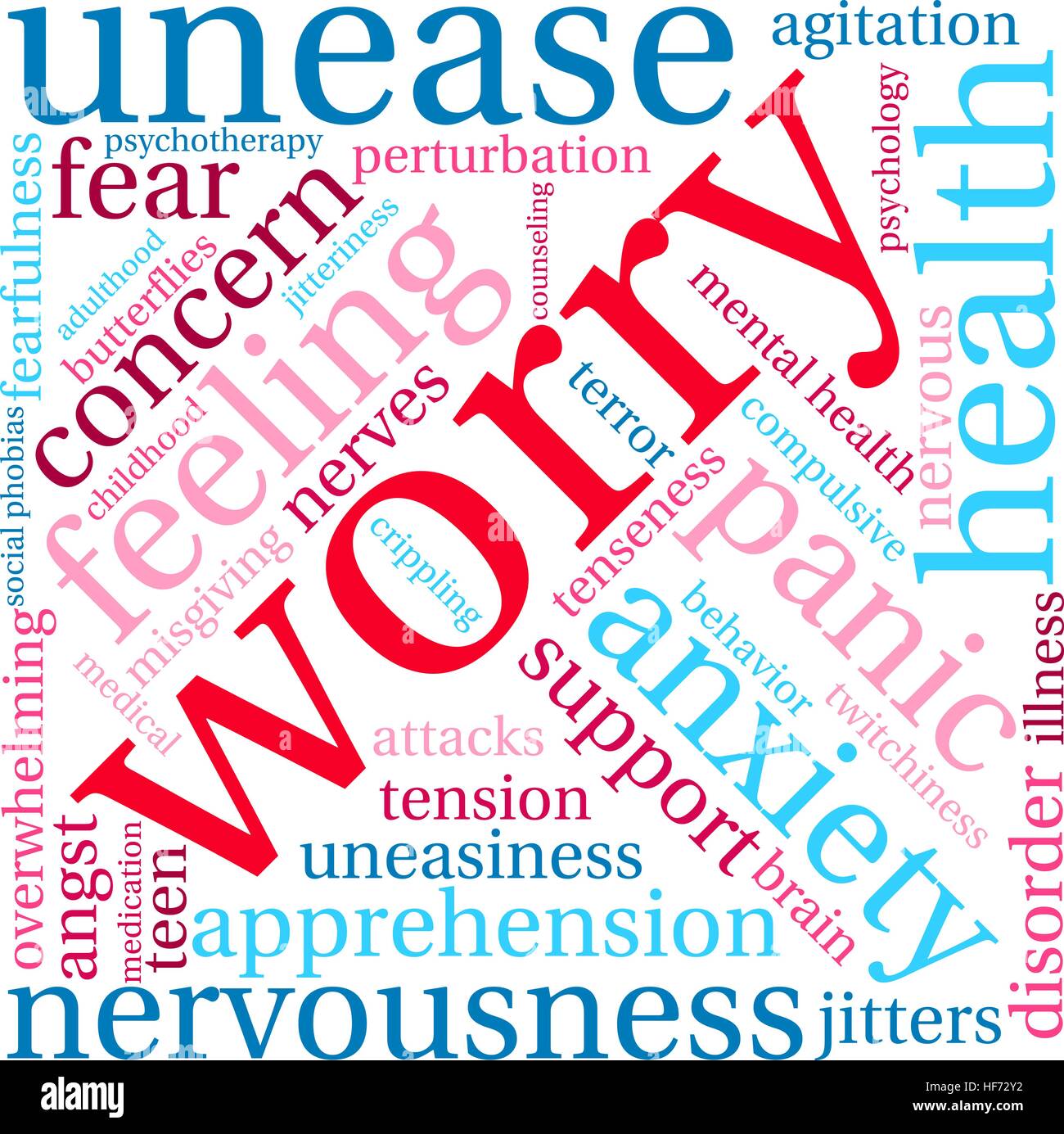Worry word cloud on a white background Stock Vector Image & Art - Alamy
