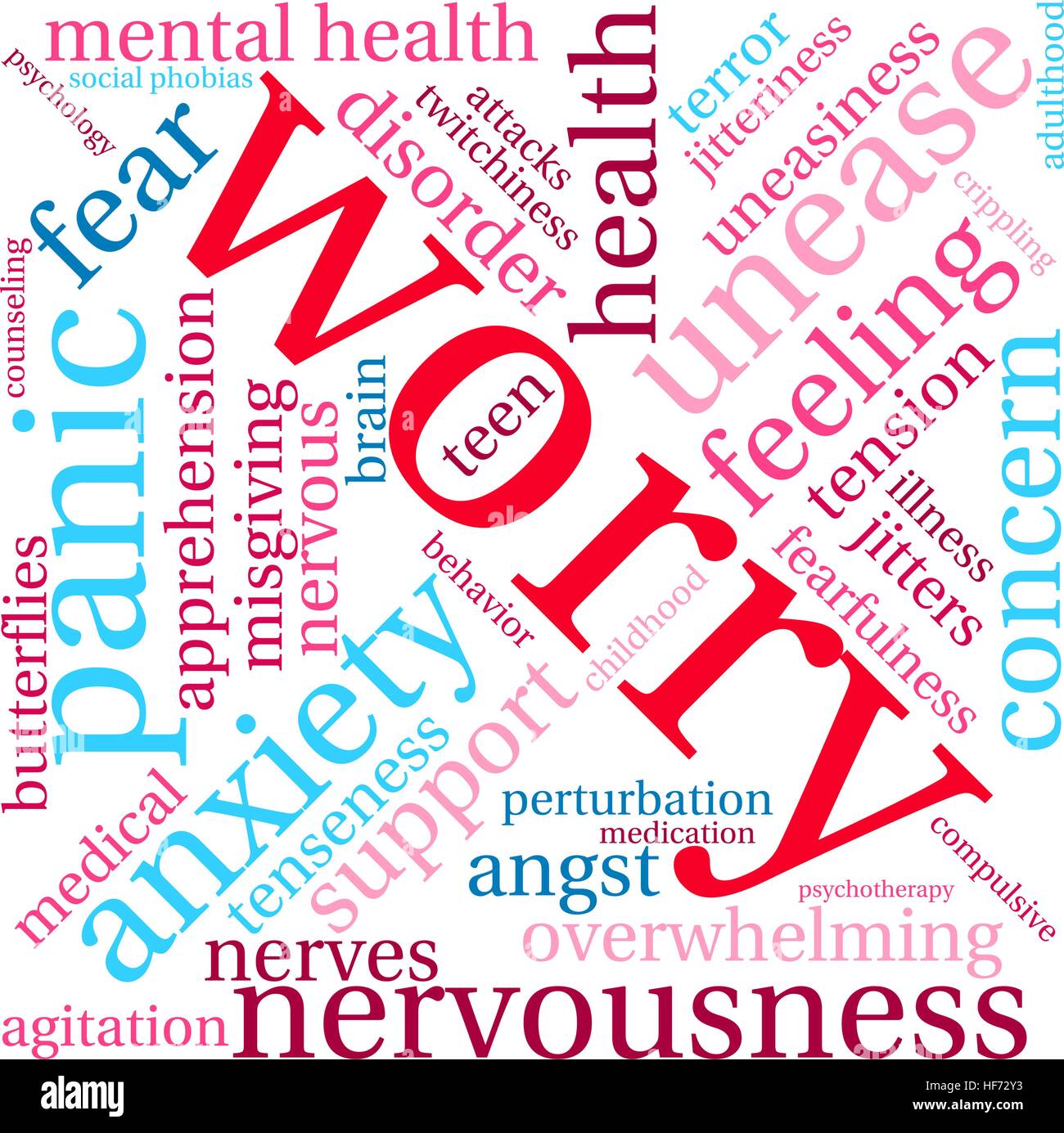 Worry word cloud on a white background Stock Vector Image & Art - Alamy