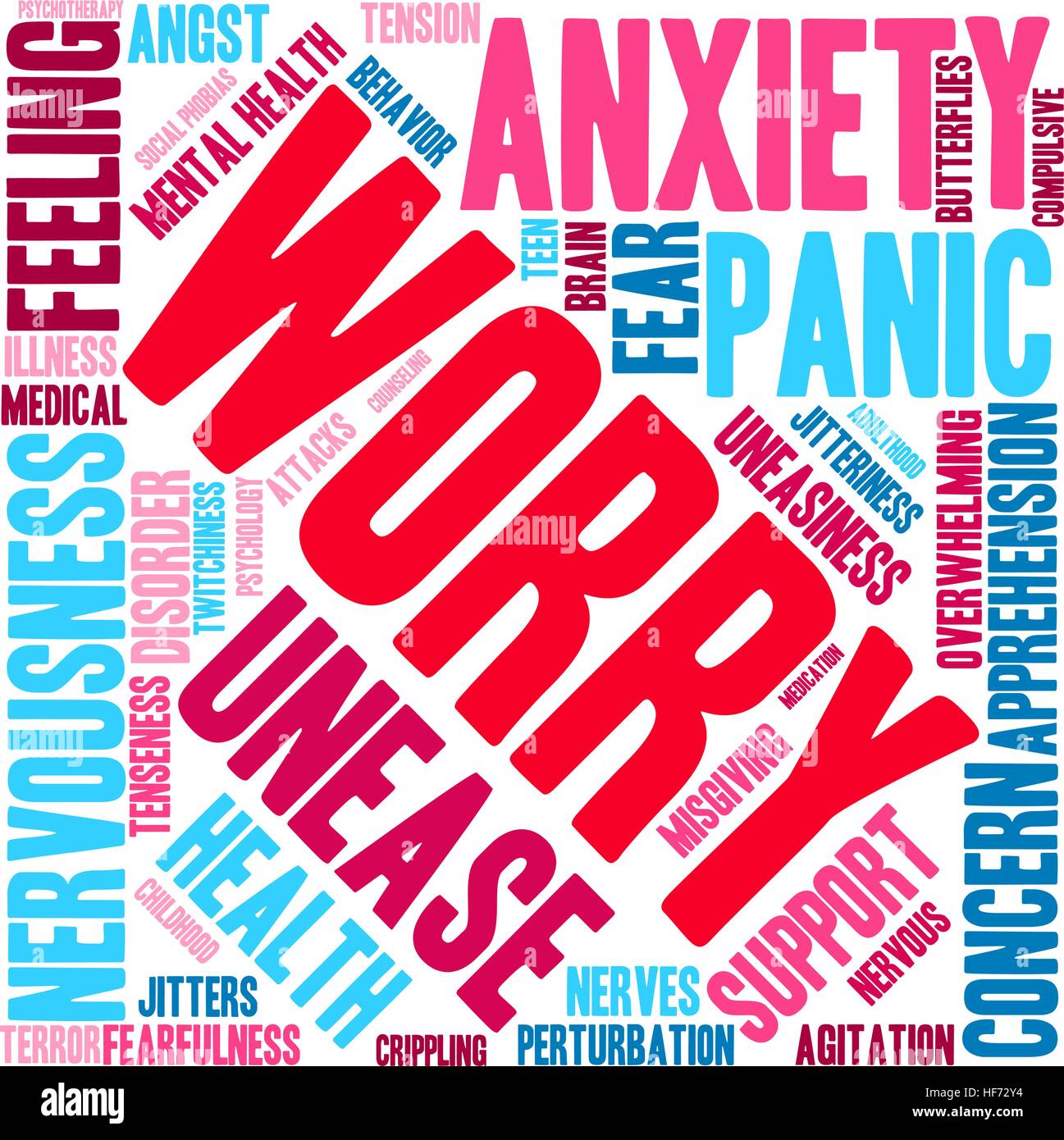 Worry word cloud on a white background Stock Vector Image & Art - Alamy