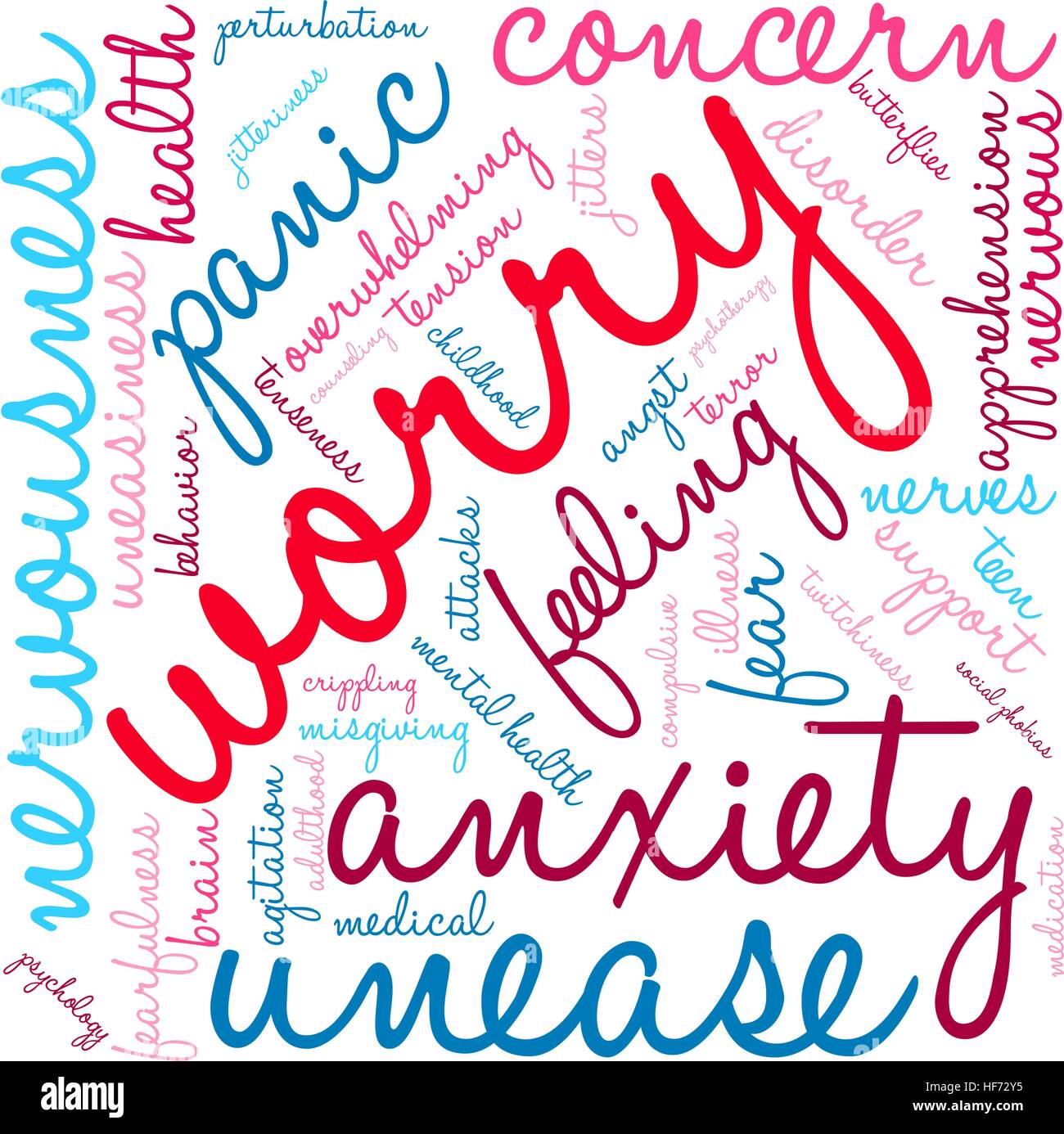 Worry word cloud on a white background Stock Vector Image & Art - Alamy