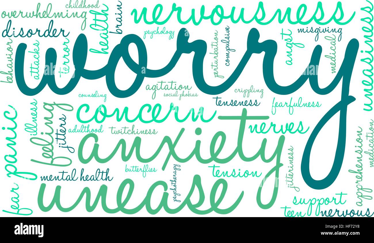 Worry word cloud on a white background Stock Vector Image & Art - Alamy