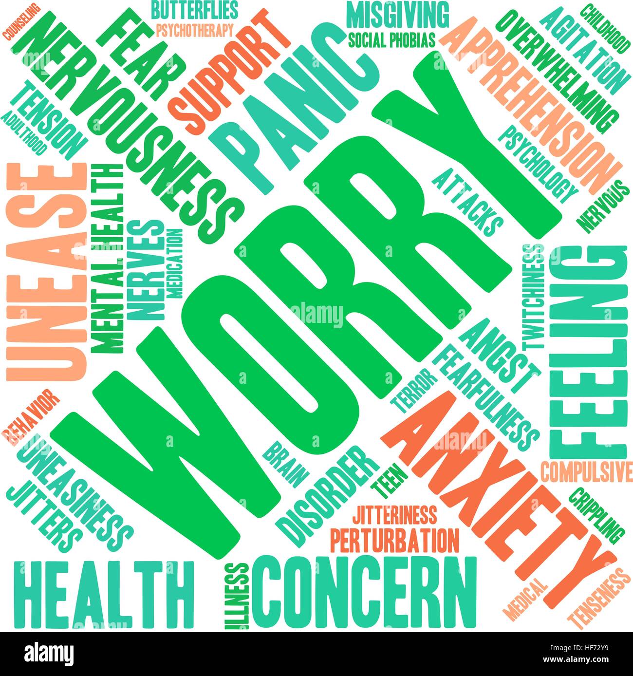 Worry word cloud on a white background Stock Vector Image & Art - Alamy