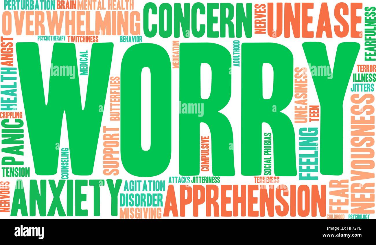 Worry word cloud on a white background Stock Vector Image & Art - Alamy