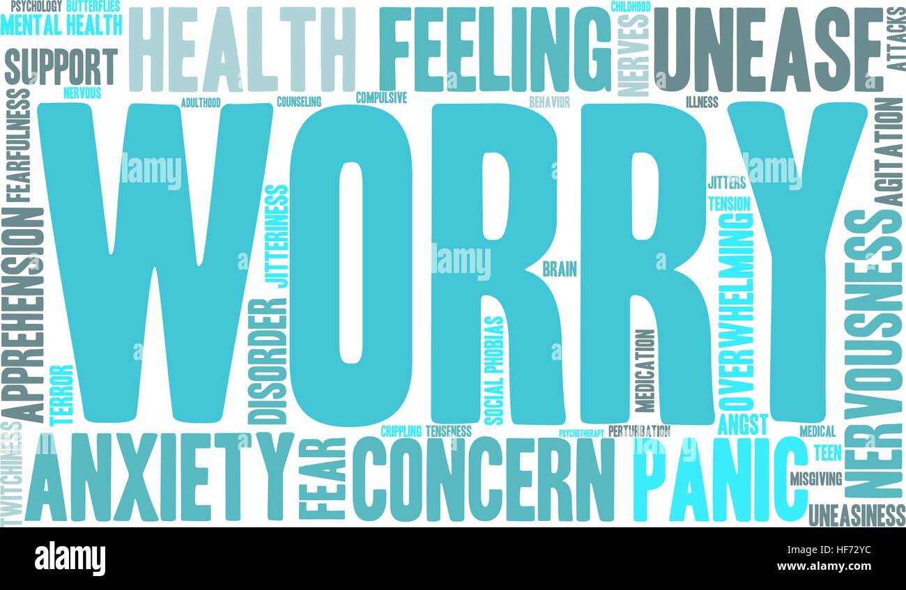 Worry word cloud on a white background Stock Vector Image & Art - Alamy