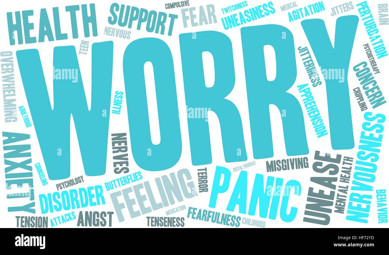 Worry word cloud on a white background Stock Vector Image & Art - Alamy