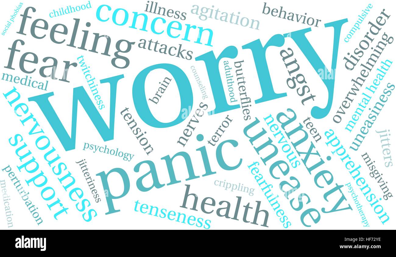 Worry word cloud on a white background Stock Vector Image & Art - Alamy