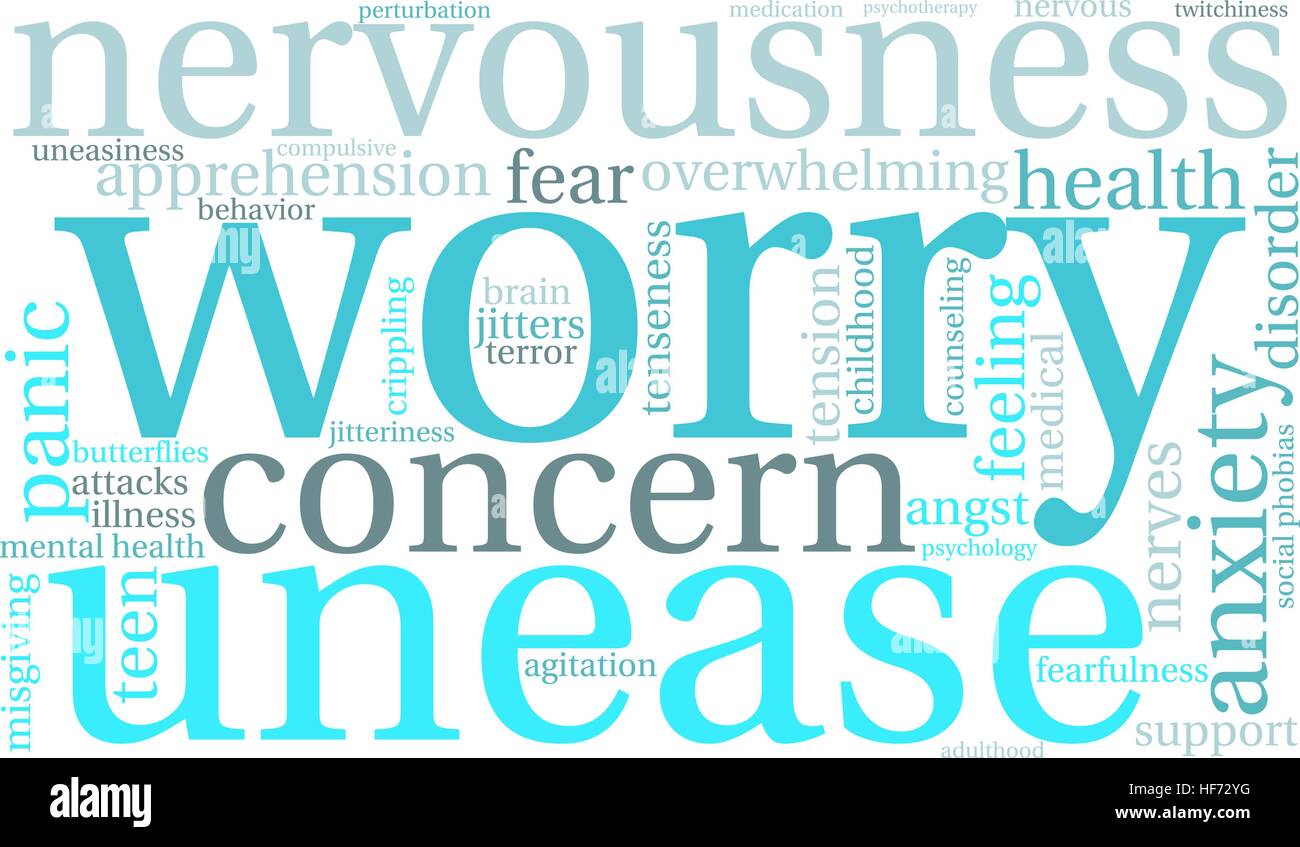 Worry word cloud on a white background Stock Vector Image & Art - Alamy