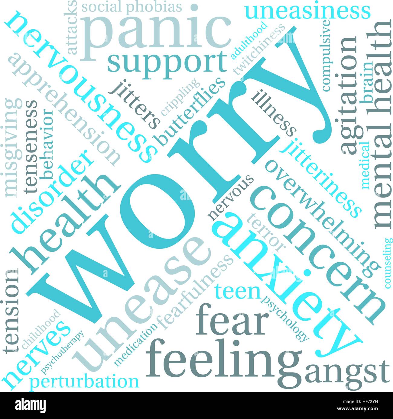 Worry word cloud on a white background Stock Vector Image & Art - Alamy