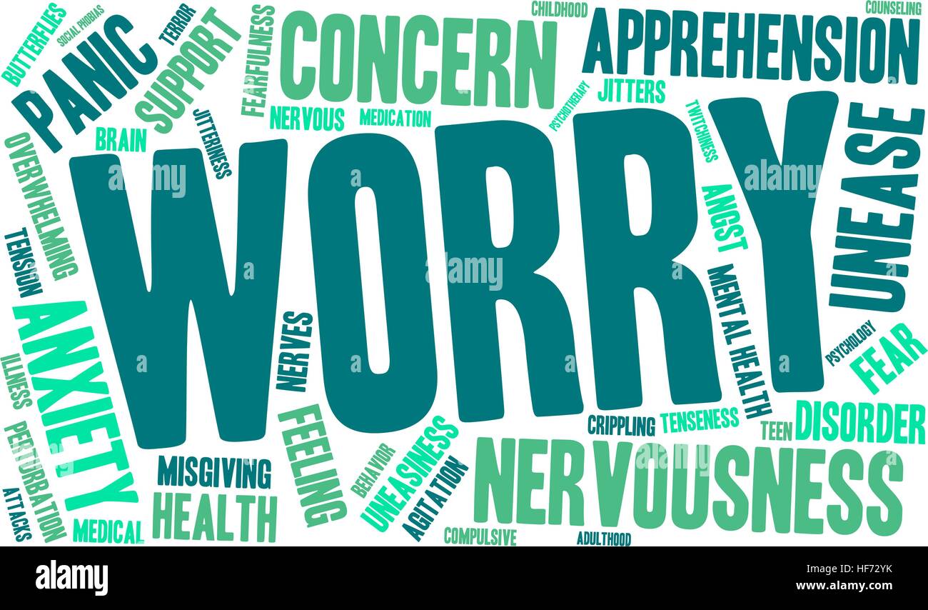 Worry word cloud on a white background Stock Vector Image & Art - Alamy
