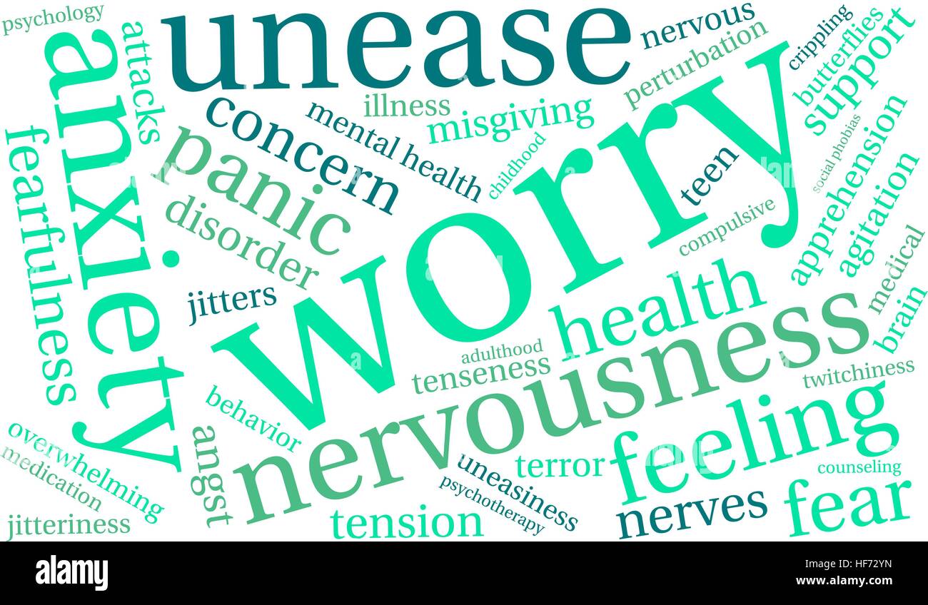 Worry word cloud on a white background Stock Vector Image & Art - Alamy