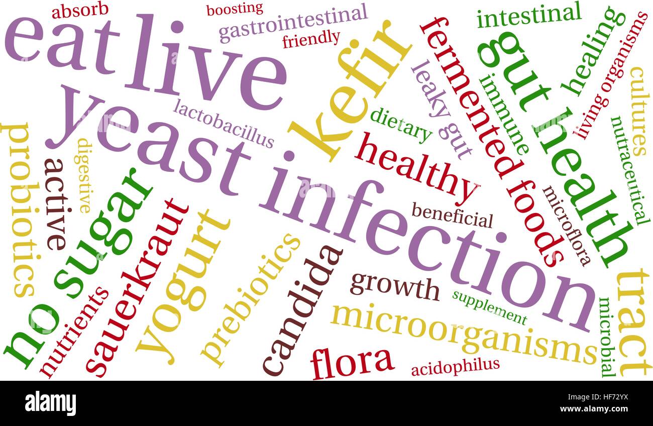 Yeast Infection word cloud on a white background Stock Vector Image ...