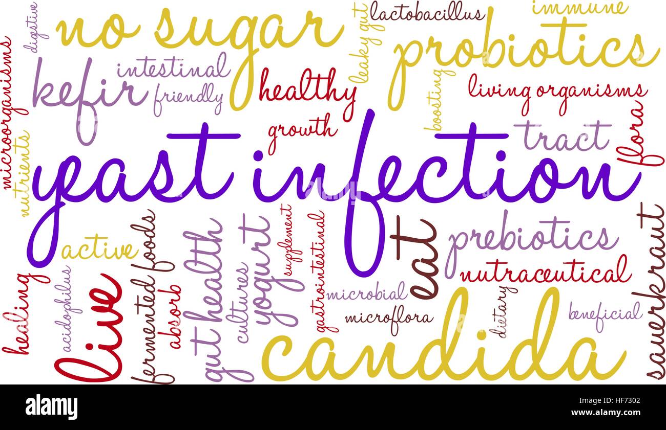 Yeast Infection word cloud on a white background Stock Vector Image ...
