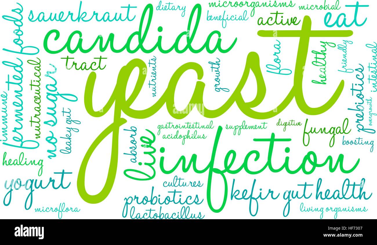 Yeast Infection word cloud on a white background Stock Vector Image ...