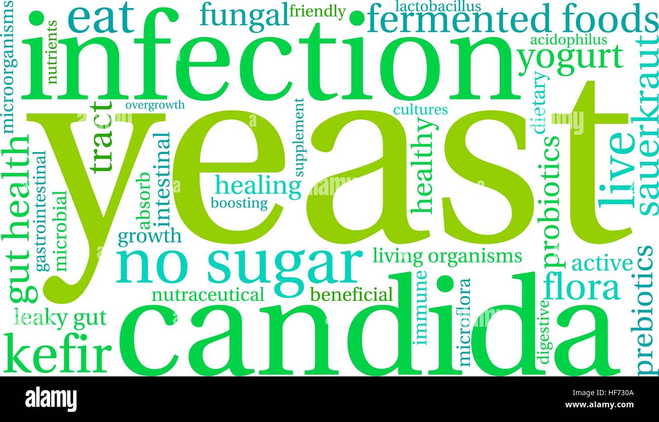 Yeast Infection word cloud on a white background Stock Vector Image ...