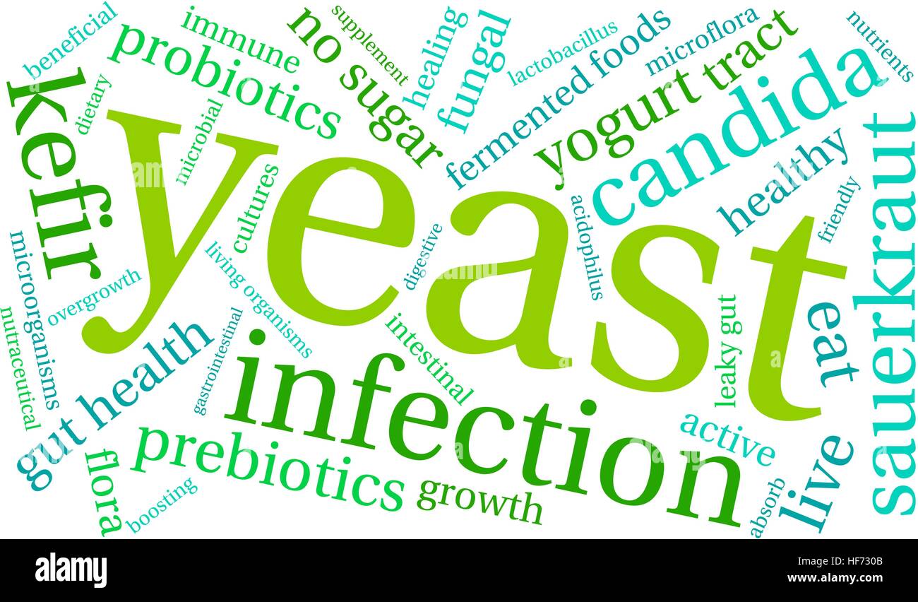 Yeast Infection word cloud on a white background Stock Vector Image ...