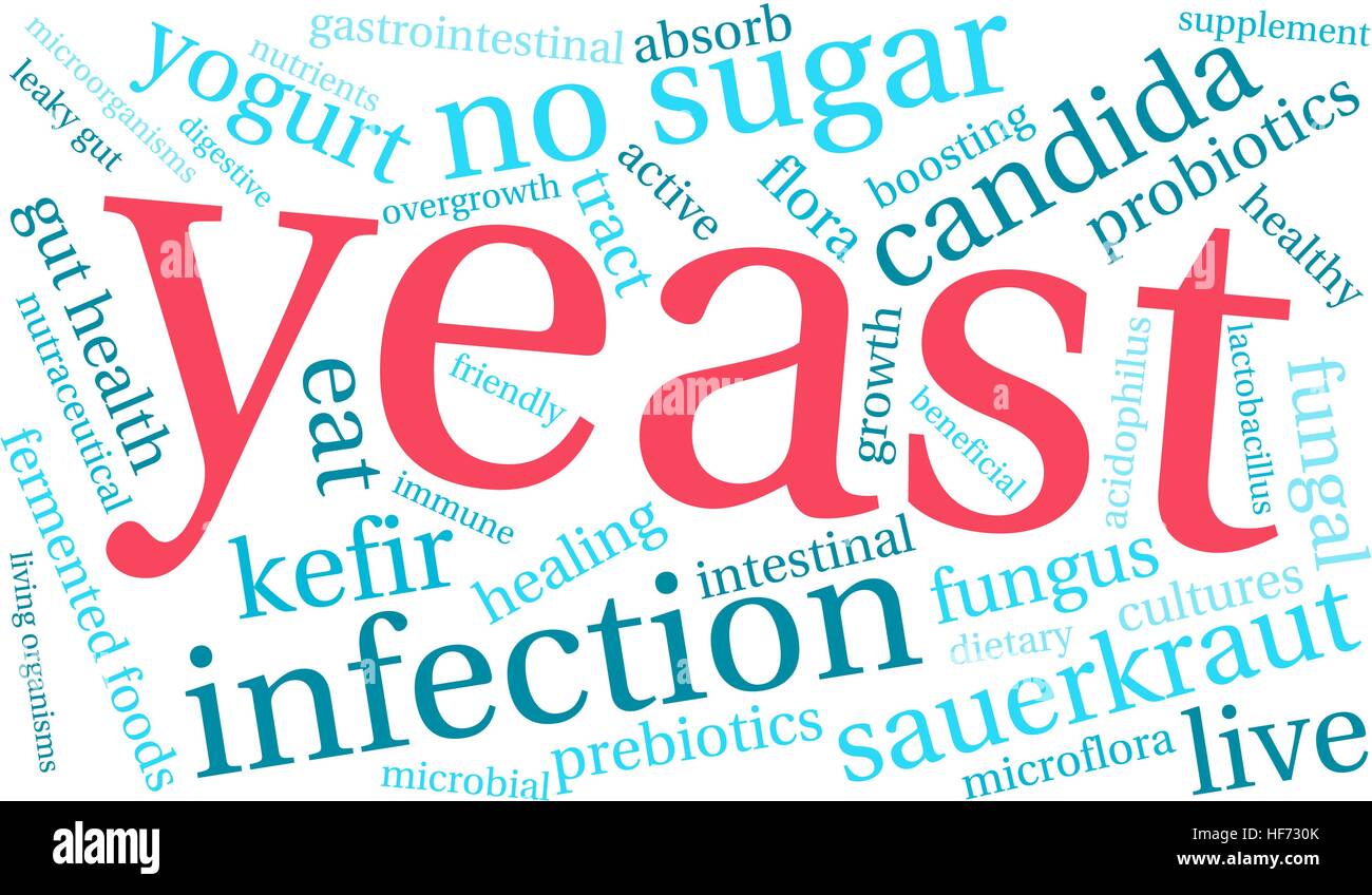 Yeast Infection word cloud on a white background Stock Vector Image ...