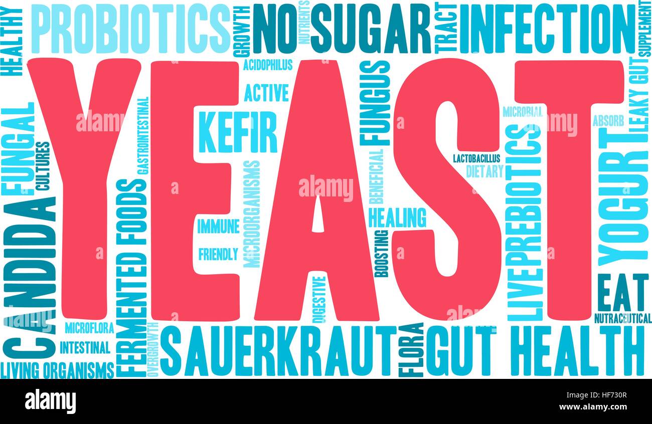 Yeast Infection word cloud on a white background Stock Vector Image ...