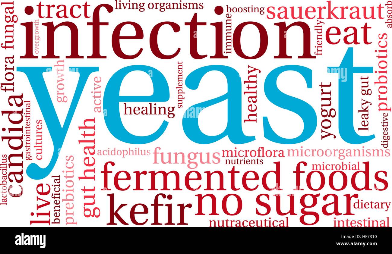 Yeast Infection word cloud on a white background Stock Vector Image ...