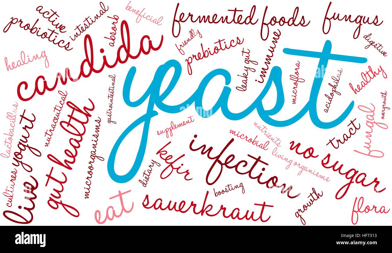 Yeast Infection word cloud on a white background Stock Vector Image ...