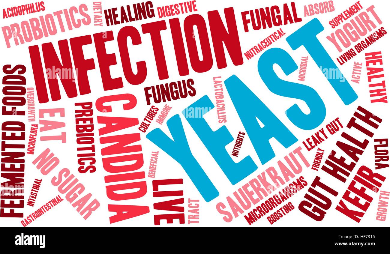 Yeast Infection word cloud on a white background Stock Vector Image ...