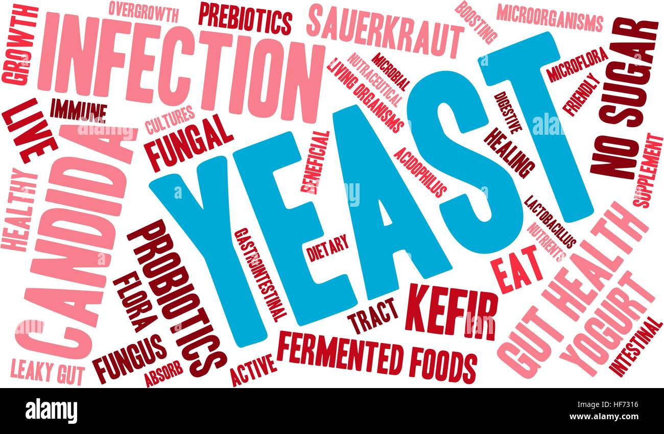 Yeast Infection word cloud on a white background Stock Vector Image ...