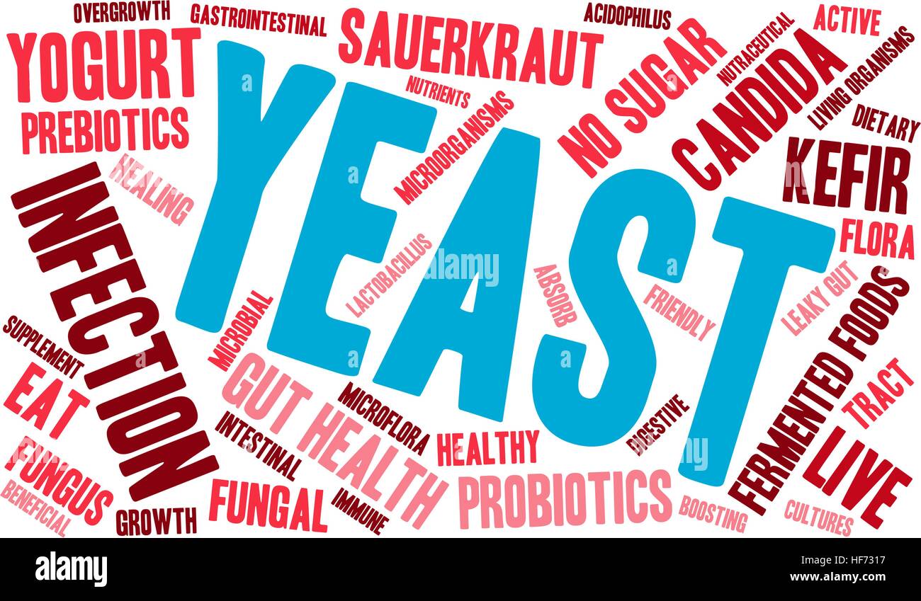 Yeast Infection word cloud on a white background Stock Vector Image ...