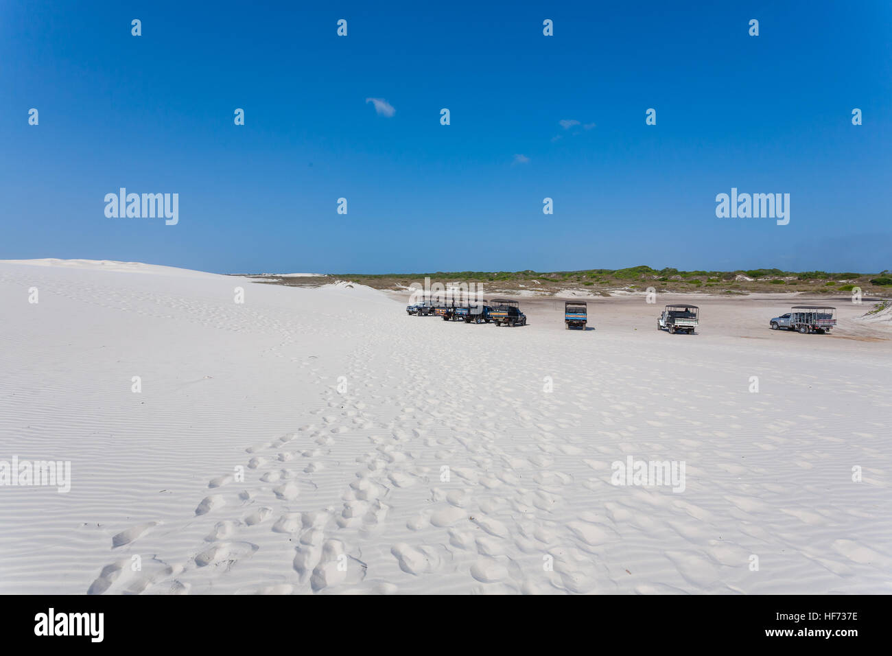 White sand dunes panorama from Lencois Maranhenses National Park ...