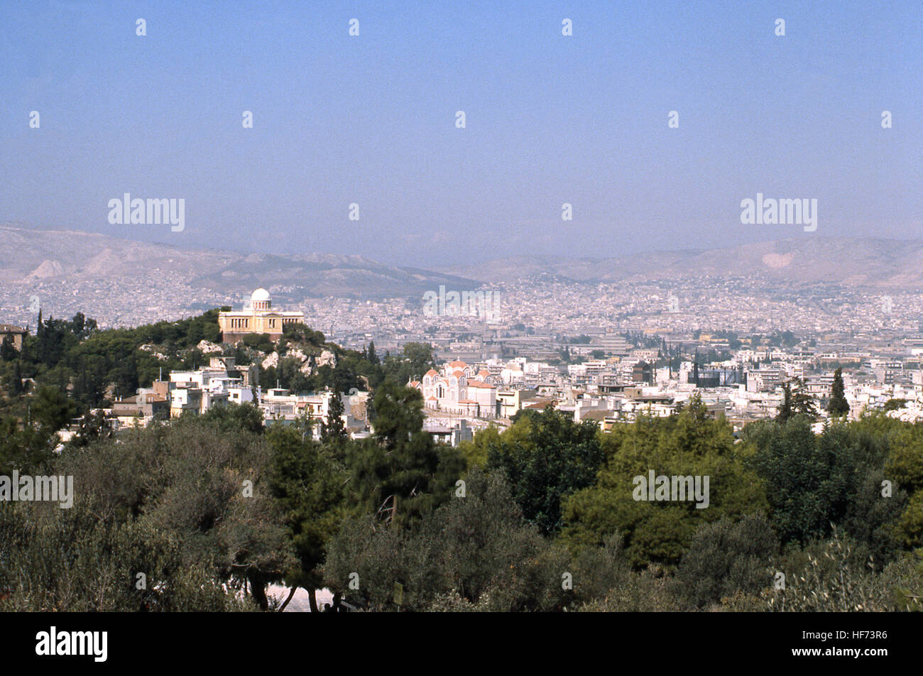 ATHENS GREECE The City in the Landscape with buildings in nature Stock ...