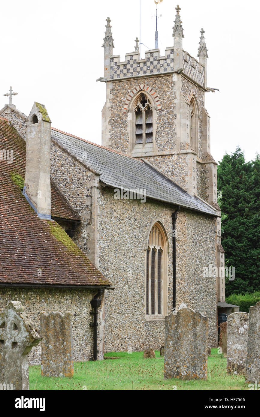 St. Mary the Virgin church in Widdington, Essex, England Stock Photo ...