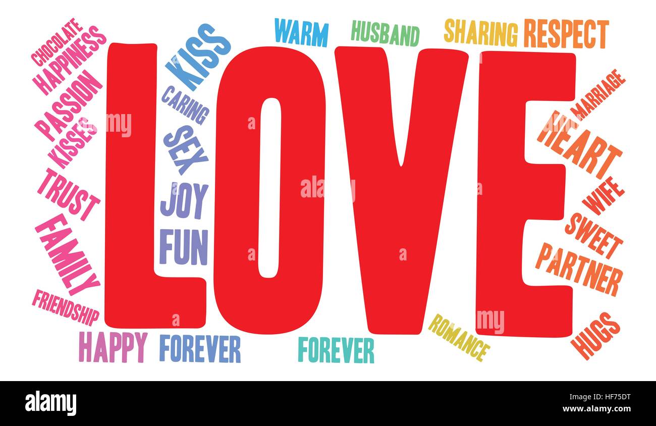 Love word cloud on a white background Stock Vector Image & Art - Alamy