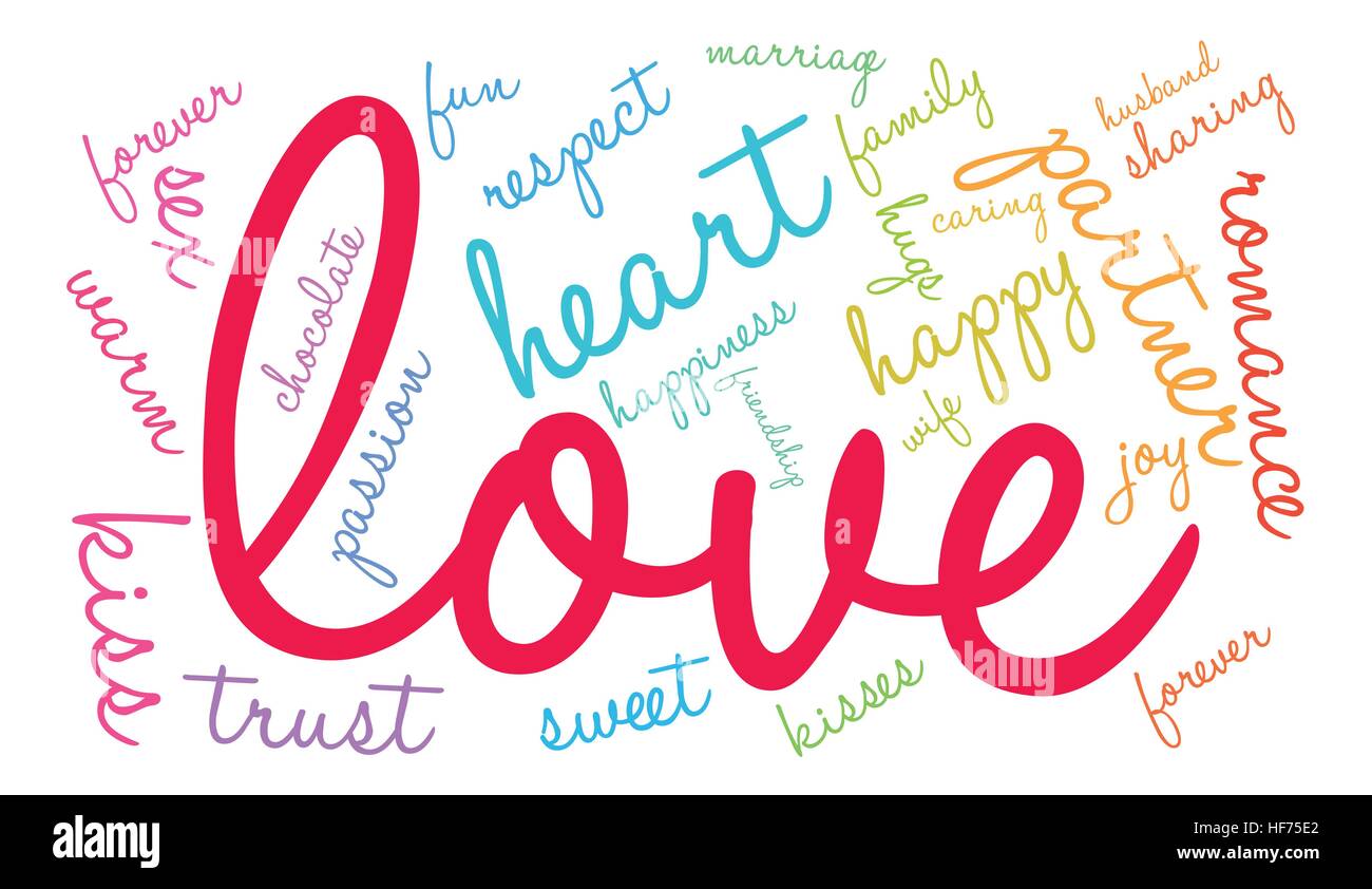 Love word cloud on a white background Stock Vector Image & Art - Alamy