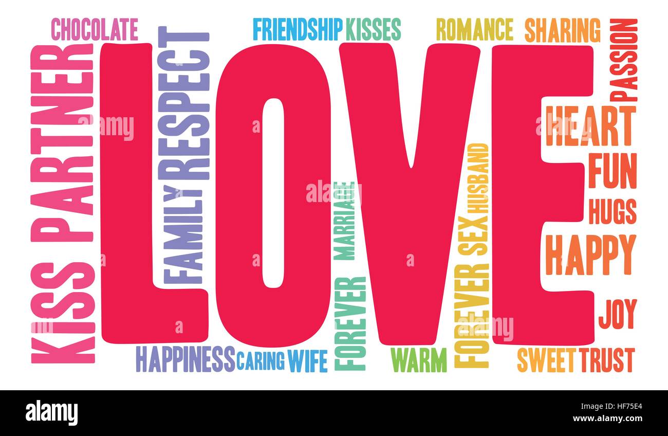 Love word cloud on a white background Stock Vector Image & Art - Alamy