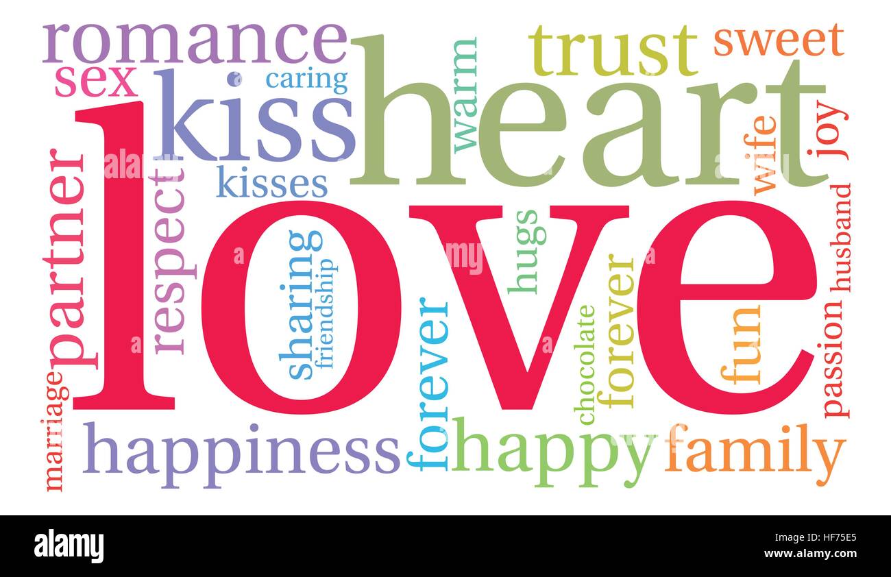 Love word cloud on a white background Stock Vector Image & Art - Alamy