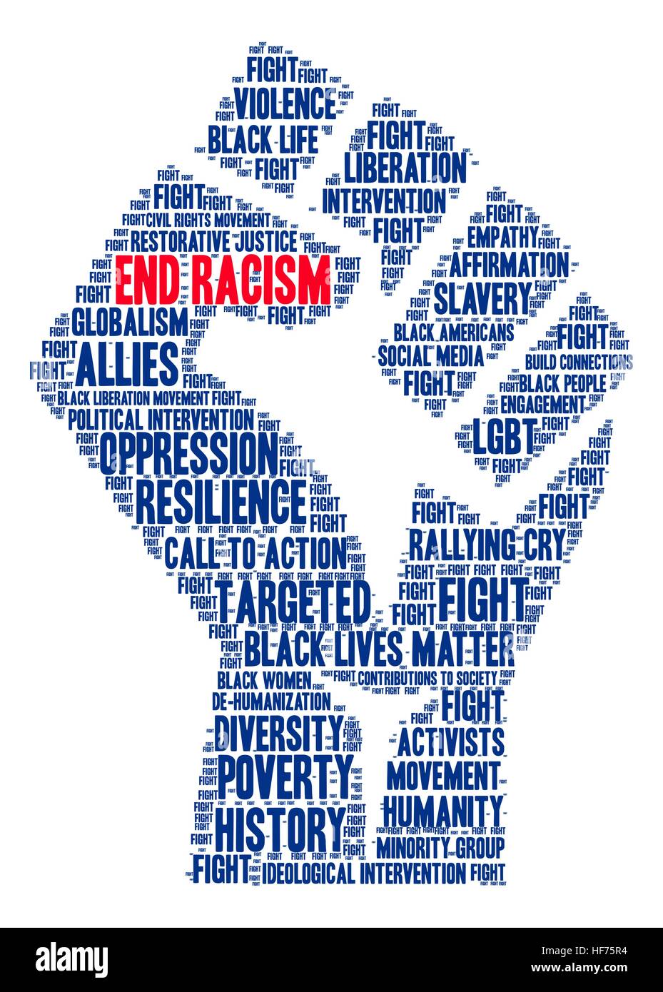 End racism vector vectors hi-res stock photography and images - Alamy