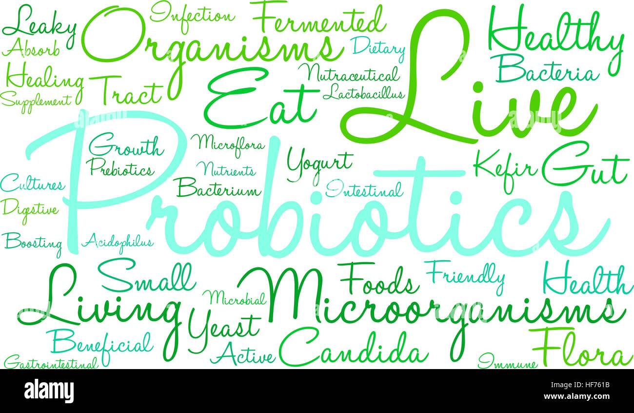 Probiotics word cloud on a white background Stock Vector Image & Art ...
