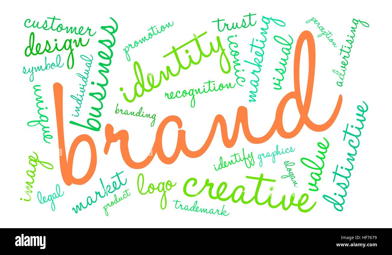Brand word cloud on a white background Stock Vector Image & Art - Alamy