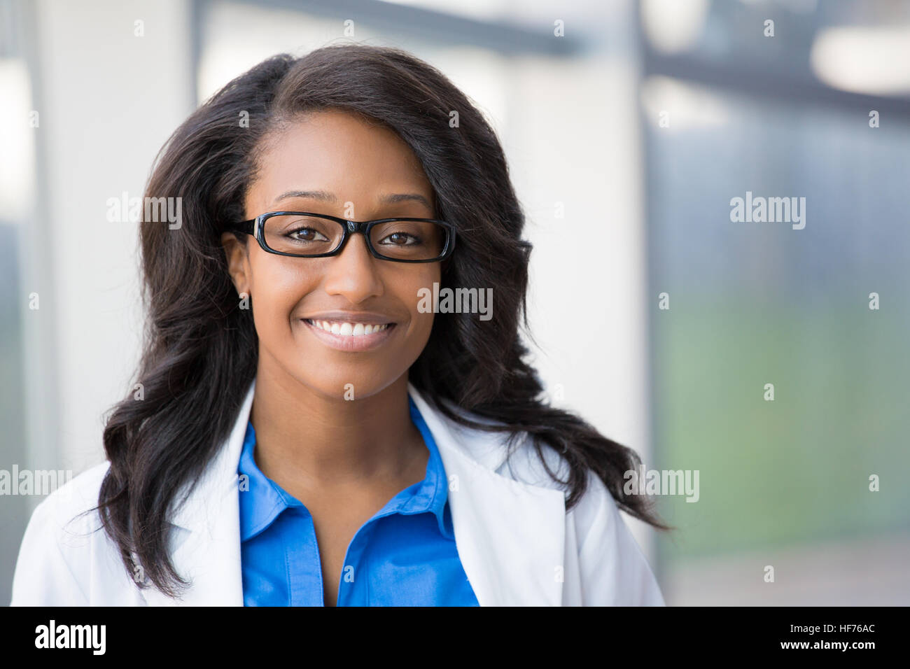 Closeup headshot portrait of friendly, smiling confident female ...
