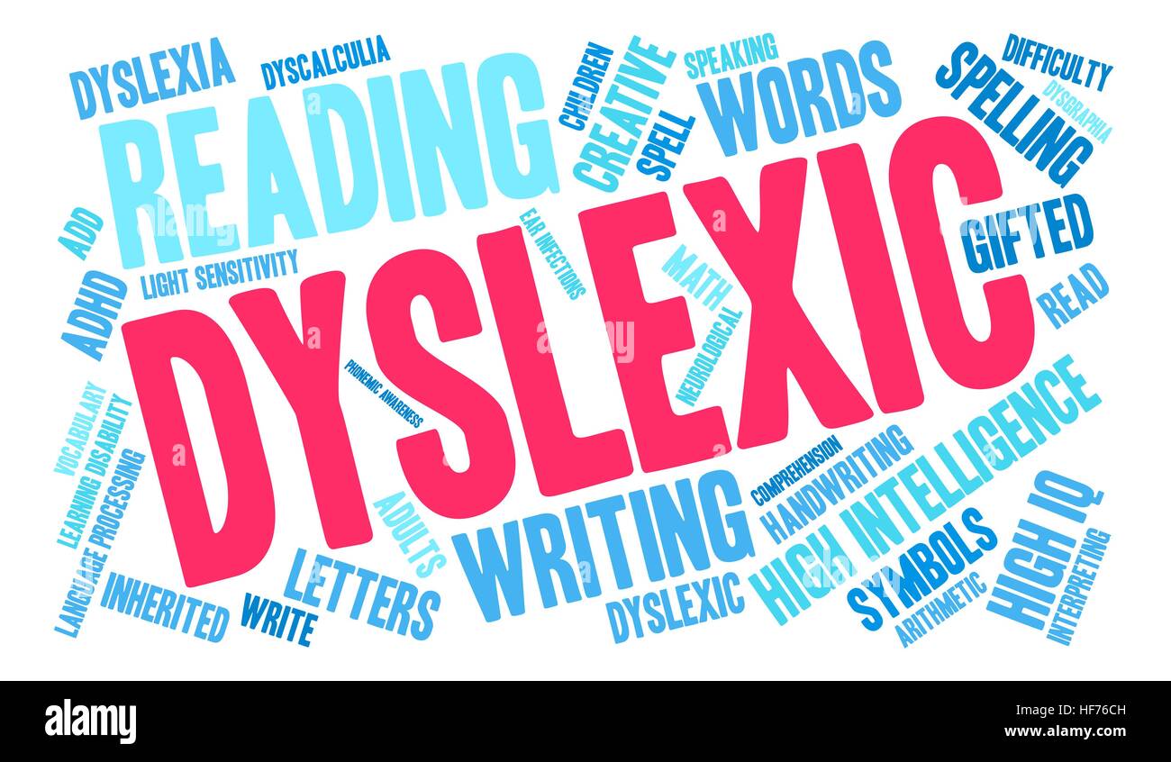 Dyslexic word cloud on a white background Stock Vector Image & Art - Alamy
