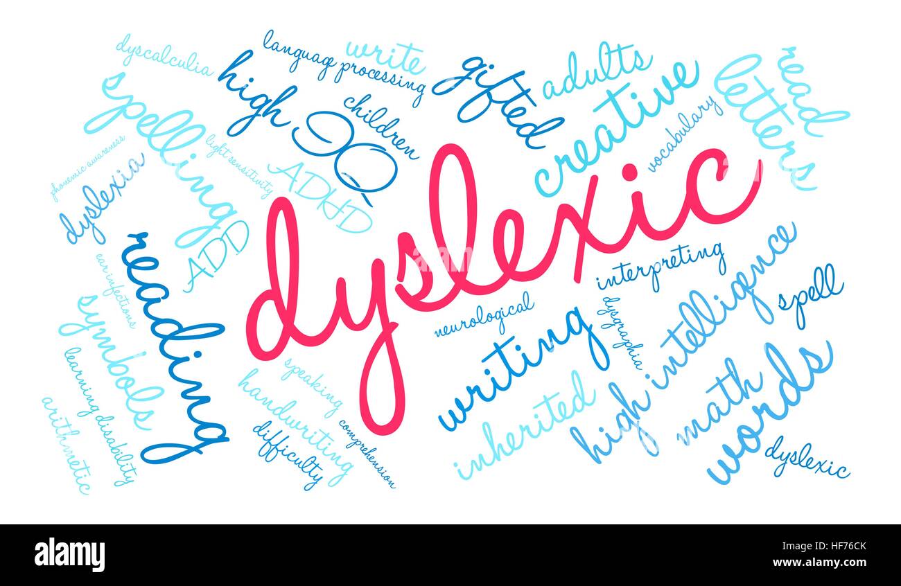 Dyslexic word cloud on a white background Stock Vector Image & Art - Alamy
